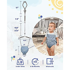 Infant Master Doorway Jumper, Johnny Jumper w/ Adjustable Seat Bag, Durable Baby Door Bouncer & Swing Jumper w/ Steel Spring, Wise Gift Choice for Infant & Toddler, Easy to Use, Blue