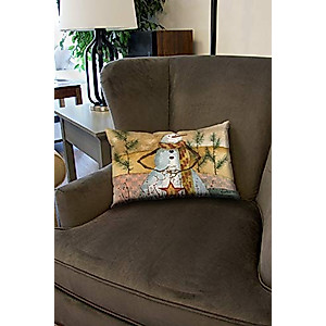 Toland Home Garden Americana Snowman 12 x 19 Inch Decorative Indoor, Pillow Case Only (2-Pack)