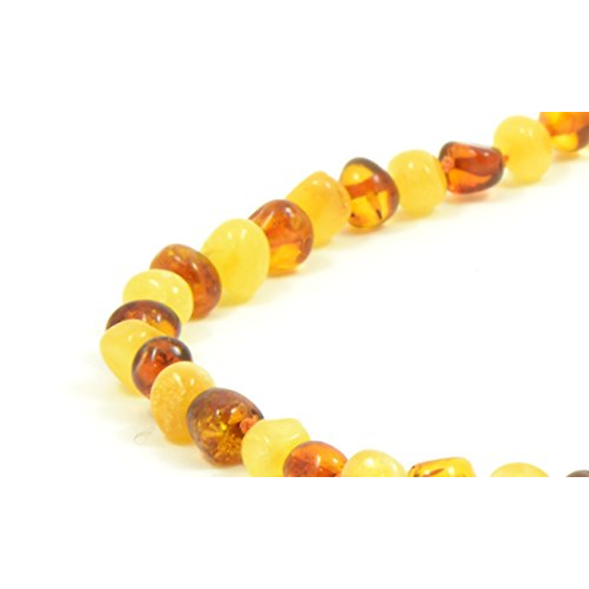 AmberJewelry Baltic Amber Necklace - Adult Amber Bead Necklace - Milky and Cognac Polished Amber Beads - Multiple Lengths (17.7) A1-1B 0