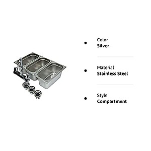 Concession Sink 3 Compartment Portable Stand Food Truck Trailer 3 Small w/Faucet