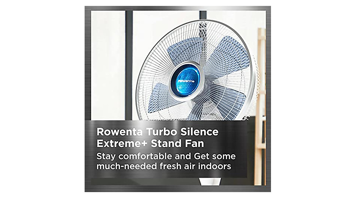 Rowenta Turbo Silence 53" Floor Fan - Ultra Quiet & Powerful