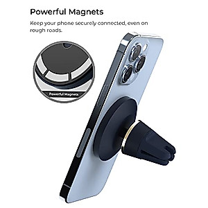 iOttie Velox Magnetic Car Mount Air Vent Phone Holder. Compatible with MagSafe iPhones including iPhone 12, iPhone 13, iPhone 14, iPhone 12/13/14 Pro & Pro Max, iPhone 12/13 mini, iPhone 14 Plus