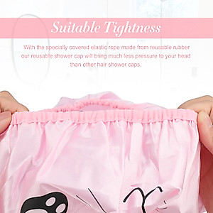 G2PLUS Shower Cap, 2PCS Funny Cute Cartoon Bath Hat, Waterproof Shower Bath Caps, Elastic Bath Cap for Boys or Girls