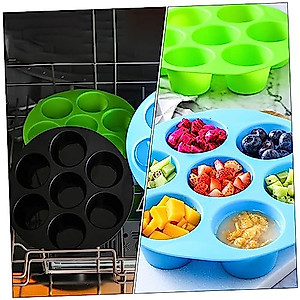 Hemoton 2pcs Cake Pan Chocolate Chip Muffins Bread Baking Pan Silicone Candle Mold Silicone Baking Tray Egg Tart Tin Cupcake Tin Silicone Cake Pans Dessert Moulds 7-holes Cake Pans Oven