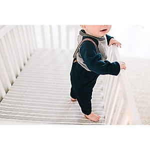 Premium Fitted Knit Crib Sheet/Toddler Sheet "Midtown" by Copper Pearl