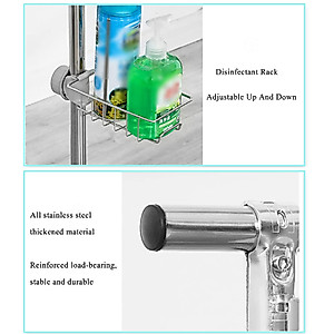 Mop Storage Racks Broom and Mop Rack Can Be Moved,Movable Floor Standing Mop Broom Holder Cleaning Tool Cart,Cleaning Tool Cart,Wet Mop Drain Rack Garden Tool Hanger Shelf with Wheels, Hanging Bro