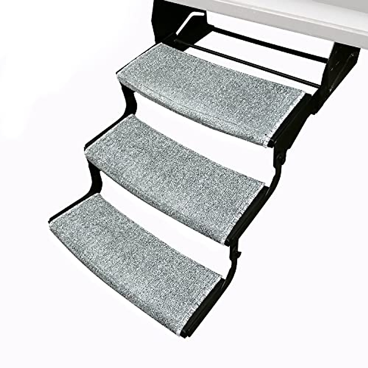 Prest-O-Fit 3-Pack 2-4050 Wraparound Radius RV Step Rug Stone Gray 22 in. Wide