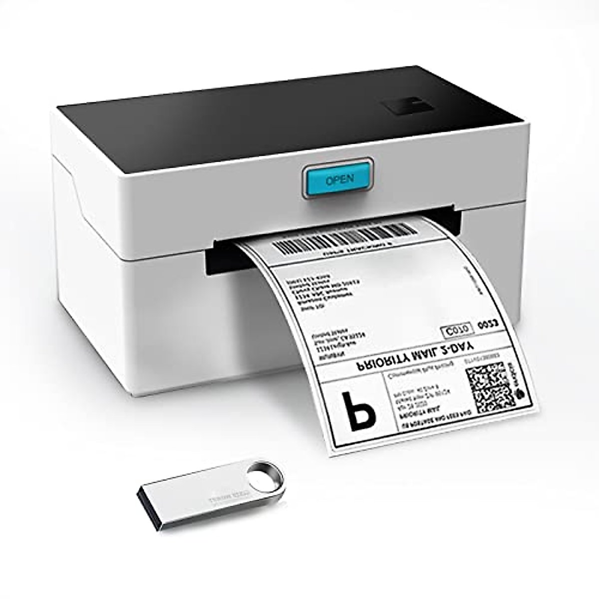 TEROW Printer 9220 Thermal Label Printer 4x6 Shipping Label Printer with 160mm/s High-Speed and Auto Label Detection for Amazon, UPS and Ebay, Support Multiple Systems(with a Label Holder)