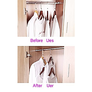 HUAFEI 80 Pcs Clothes Hanger Connector Hooks, Plastic Hanger Hooks for Closet Space Savers Hangers and Family or Clothing Shop ，Cascading Hooks for Hangers (White, 80), 2.16 x 0.79 x 1.2 inches