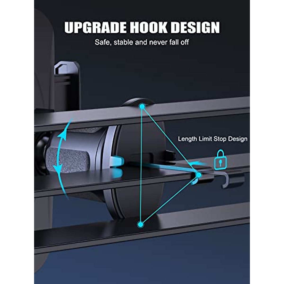 Cezuly Phone Mount for Car, [Upgraded] Vent Clip Car Phone Holder 360° Rotatable, Ultra Stable Car Phone Holder Mount Cradle Compatible with iPhone 14 Pro/Samsung Galaxy, All 4”-7” Large Cell Phones