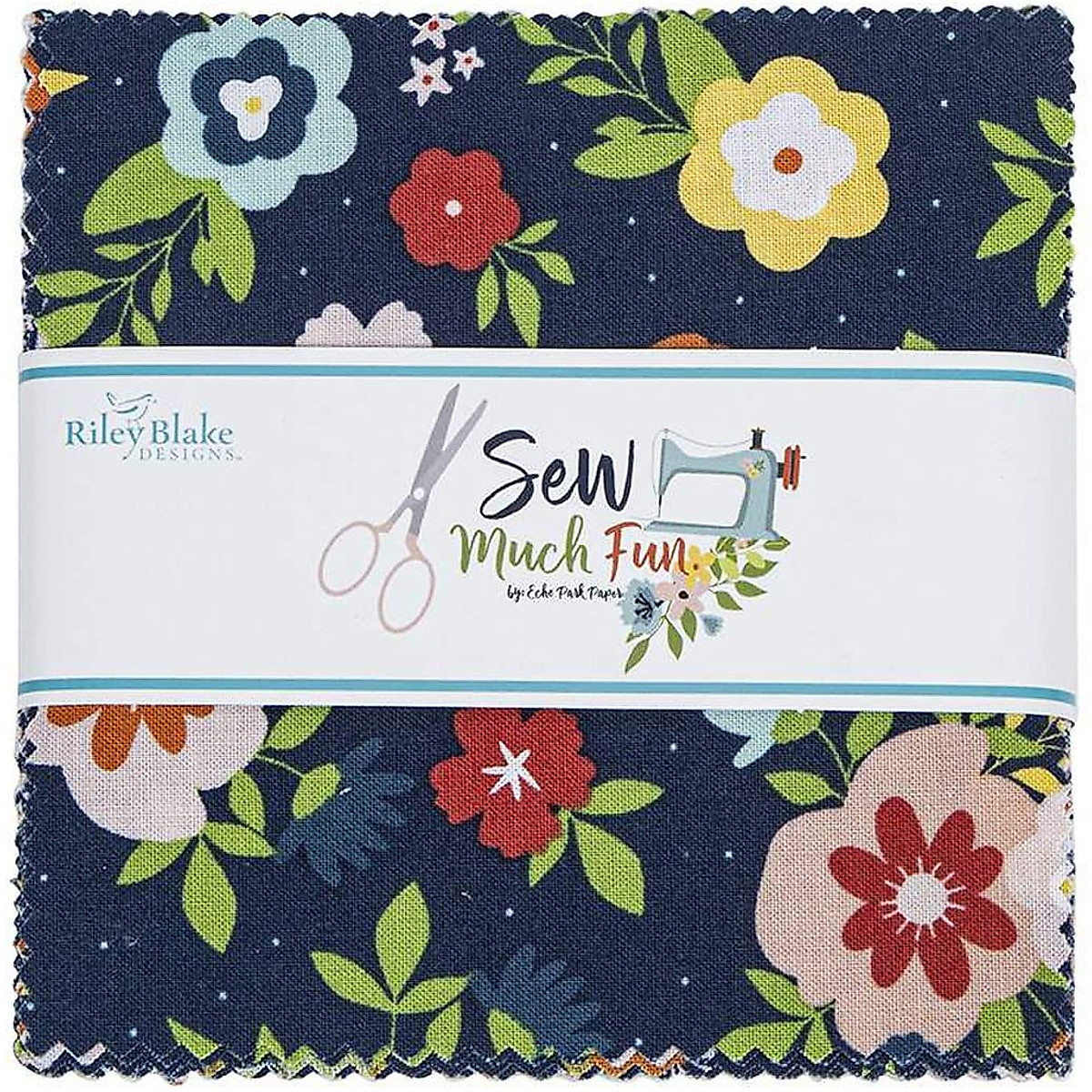 Sew Much Fun Riley Blake 5-inch Stacker, 42 Precut Fabric Quilt Squares by Echo Park Paper