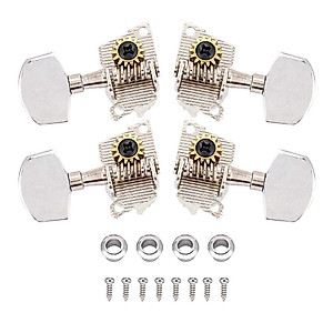 Alomejor Ukulele Tuning Peg 2L + 2R Ukulele Tuning Peg Machine Head with Mouting Screws for Classical Ukulele