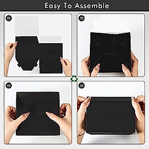 MESHA 50 Pcs Gift Boxes with Lids 6x6x4,Sturdy Bridesmaid Proposal Paper Gift Box for Presents,Recyclable Shipping Gift Boxes Bulk, Party Favor Gift Boxes for Mother's Day,Wedding,Graduation,Birthday