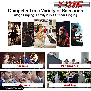 5 CORE Karaoke Microphone Dynamic Vocal Handheld Mic Pair Cardioid Unidirectional Microfono w On and Off Switch Includes XLR Audio Cable for Singing, Public Speaking & Parties PM 305 2PCS