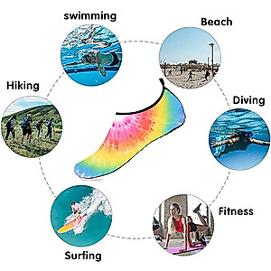 Dlrunop Green Fish Scale Water Shoes Barefoot Aqua Yoga Socks Quick-Dry Beach Swim Boating Surf Shoes for Women Men 14-15 M US Women / 11-12 M US Men