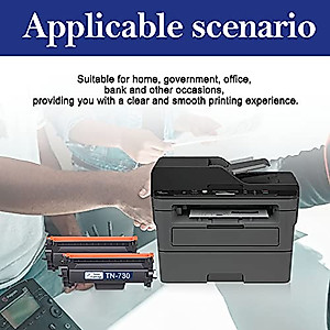 HeBei [2 Pack,Black] TN-730 Compatible Toner Cartridge Replacement for Brother DCP-L2550DW MFC-L2710DW L2750DW L2750DWXL HL-L2350DW L2370DW/DWXL L2395DW L2390DW Printer, AR-TN730-2PK