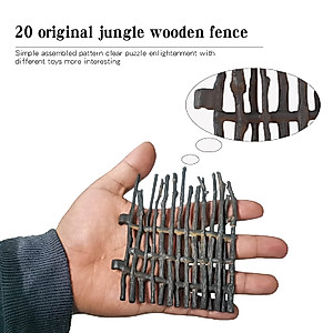 20PCS Corral Fence Toy Accessories Panel Set Farm Corral Fence with Gate Horse Paddock Barn Farm Animals for Toddlers Kids Preschool Educational Gift Sets