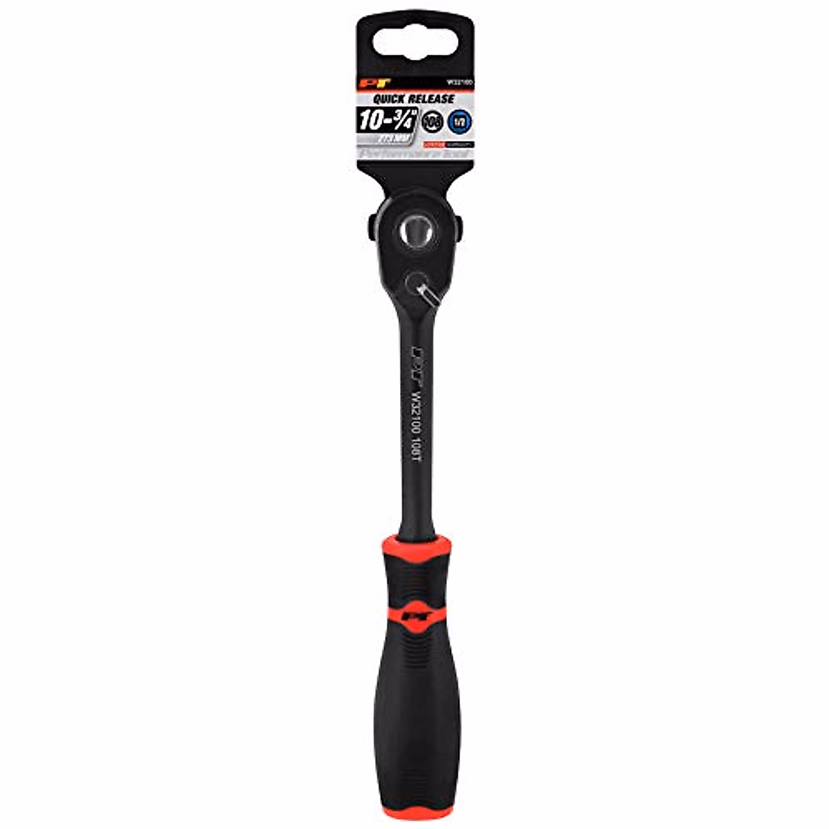 Performance Tool W32100 1/2-Inch Drive Black Handle Ratchet - 108 Teeth Ratchet