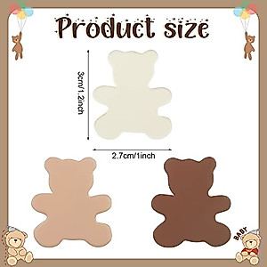 500 Pieces Bear Shaped Confetti Baby Shower Cream Brown Paper Confetti Sprinkles Bear Table Confetti for Boy Girl Home Party Table Decorations (1.2 Inch, Solid Style)