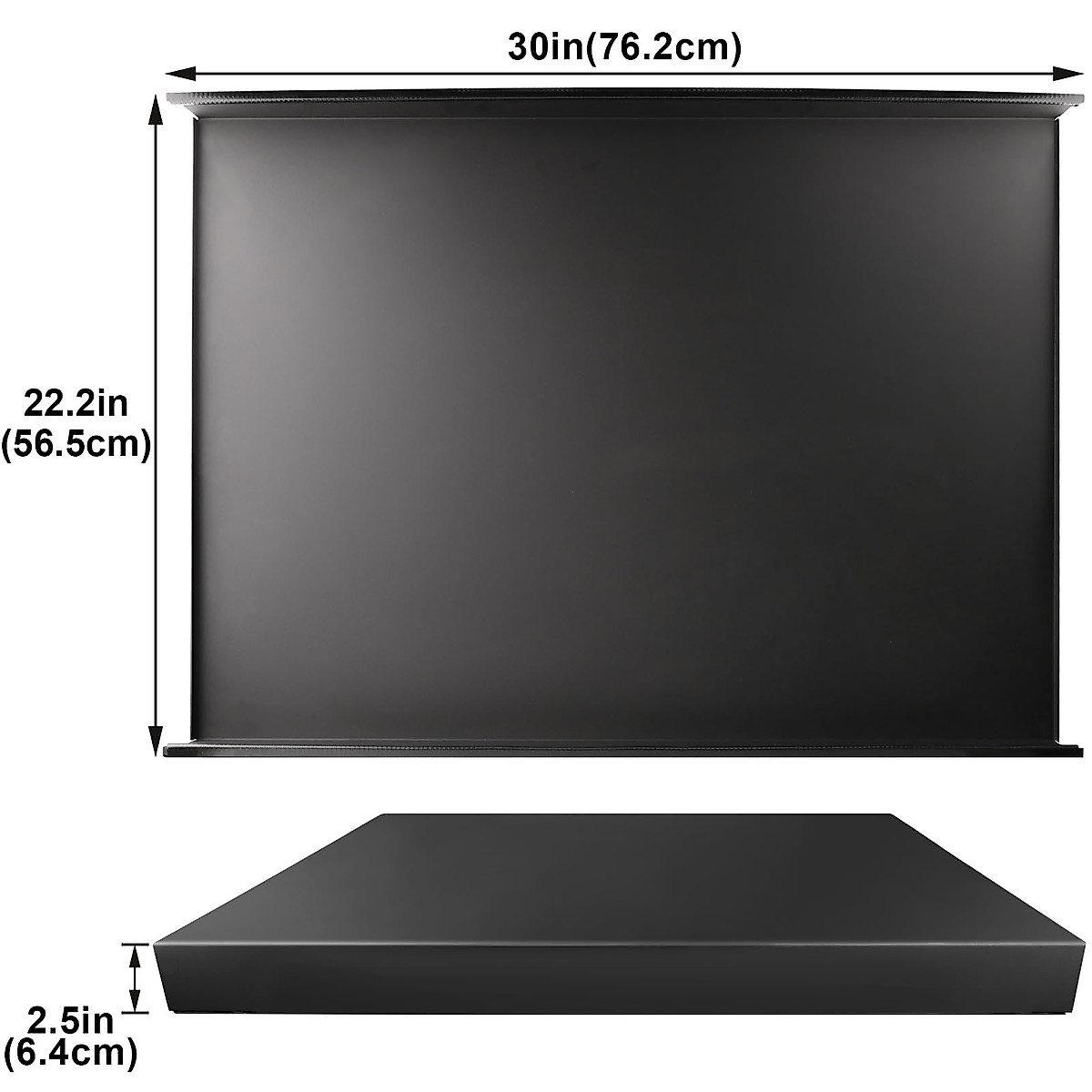 KOZYLAND Stove Cover - Stainless Steel Stove Top Cover Board, Heat Resistant Gas Stove Cover, Black Stove Top Covers for Counter Space, Sink, RV and Electric/Gas Stove Tops (30"L x 22" W x 2.5''H)