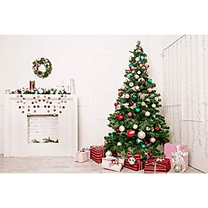 Pink Pom Pom Garland | Felt Ball Garland for Nursery, Baby Shower, Birthday and Mother's Day | Boho Bedroom Decor for Girls | Blush Pink, Mauve and Mustard Gold