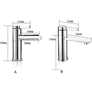 Kitchen & Bath Fixtures Taps Faucet,Copper Plated Bathroom Faucet Bathroom Basin Basin Hot and Cold Water Mixing Single Hole Faucet, A,B, Vessel Basin Faucet