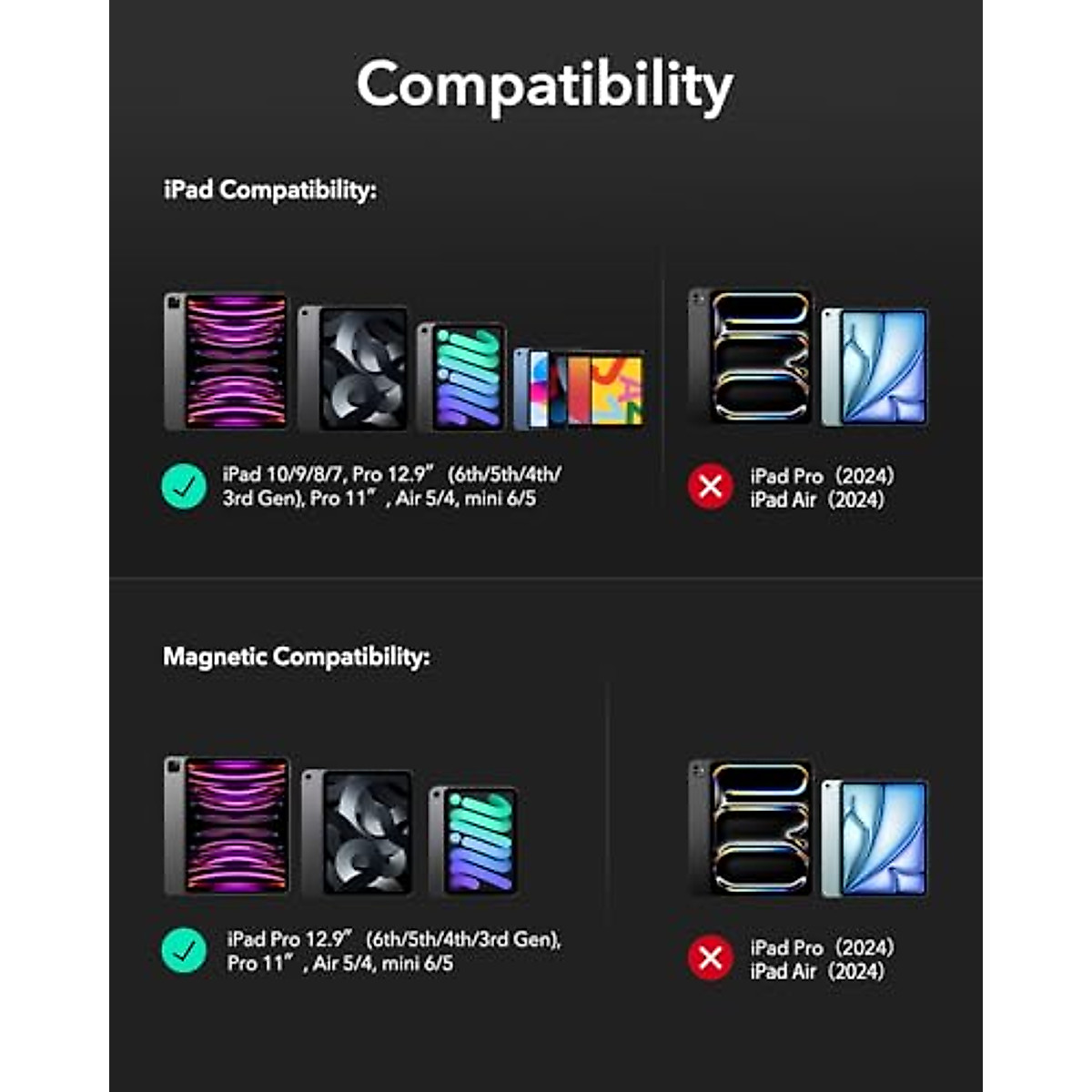 ESR Stylus Pen for iPad, Magnetic Wireless Charging iPad Pen, Digital Apple Pencil 2nd Gen with Tilt Sensitivity and Palm Rejection for iPad Pro 12.9/11, iPad Air 5/4, and iPad Mini 6, Dark Silver