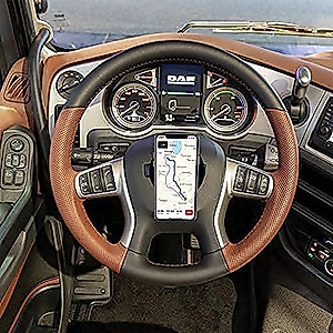 SafeVuu Universal Phone Holder | Steering Wheel Turns - Phone Does Not - Hook & Loop Attachment - Drive Hands Free – for GPS, Speaker Phone, Video Chat & Ideal for Trucks - Golf Carts