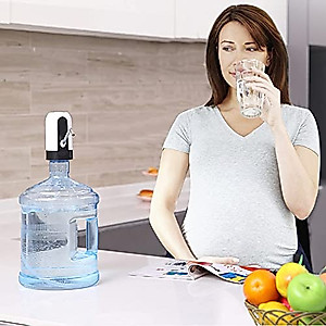 Water Bottle Pump 5 Gallon Electric Drinking Water Pump Portable Water Dispenser USB Charging Water Bottle Pump Water Bottle for Universal 2-5 Gallon Bottle