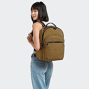 Kipling Women's Seoul 15 Laptop Backpack, Durable, Roomy with Padded Shoulder Straps, Nylon School Bag