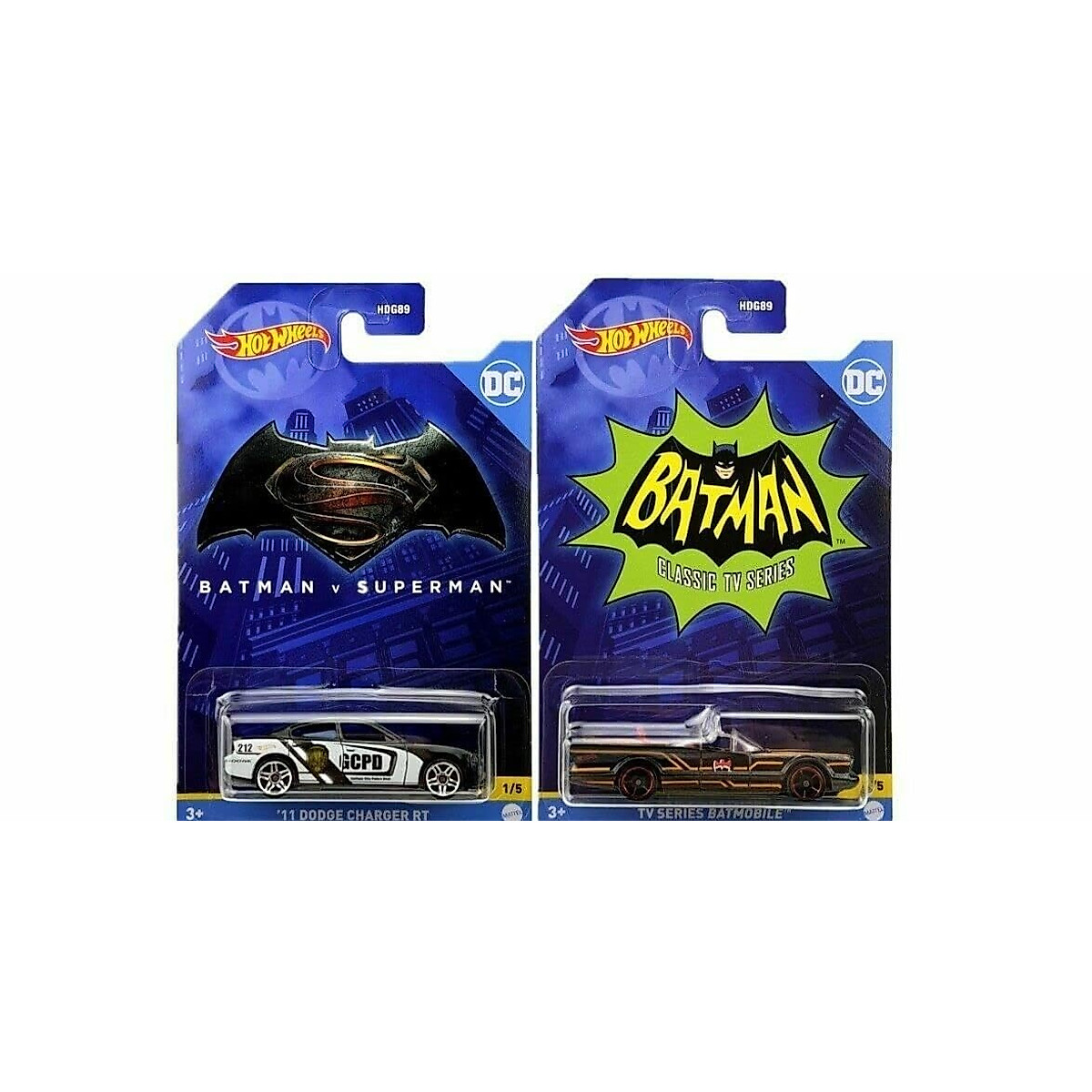 Hot Wheels Batman 2022 Batmobile Complete Set of 5 Diecast Vehicles Bundle