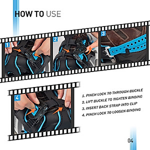 G2 21 Inches Blue Light Weight Snowshoes for Women Men Youth, Set with Trekking Poles, Tote Bag, Special EVA Padded Ratchet Binding, Heel Lift, Toe Box