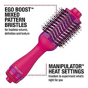 Bed Head One Step Volumizer and Hair Dryer | Dry, Straighten, Texture, Style in One Step (Pink)