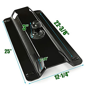 5th Fifth Wheel to Gooseneck Hitch Ball Adapter Plate for Pickup Truck Bed Replacement for 49080-25,000 lbs, 2-5/16-Inch Ball