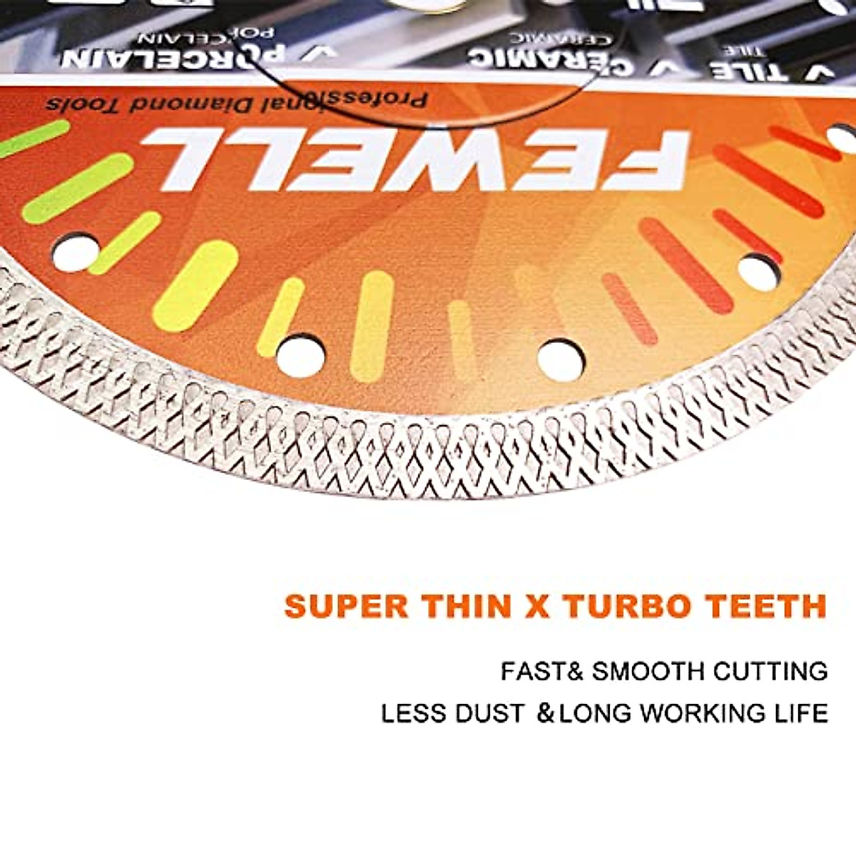 FEWELL 4 Inch Porcelain Diamond Blade Super Thin Diamond Tile Blade 3 Pcs/Lot for Cutting Porcelain Tiles Ceramic