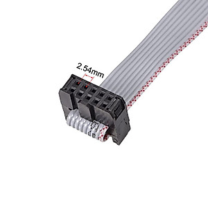 Tool parts IDC Wire Flat Ribbon Cable DB9 Female To FC-10 Female Connector 20cm Length