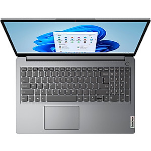 Lenovo 2023 IdeaPad 1 15.6" Laptop, AMD Athlon Silver 7120U Processor, 4GB LPDDR5 RAM, 128GB SSD, AMD Radeon Graphics, HDMI,Wi-Fi 6, Anti-Glare, Windows 11 Home S, Cloud Grey