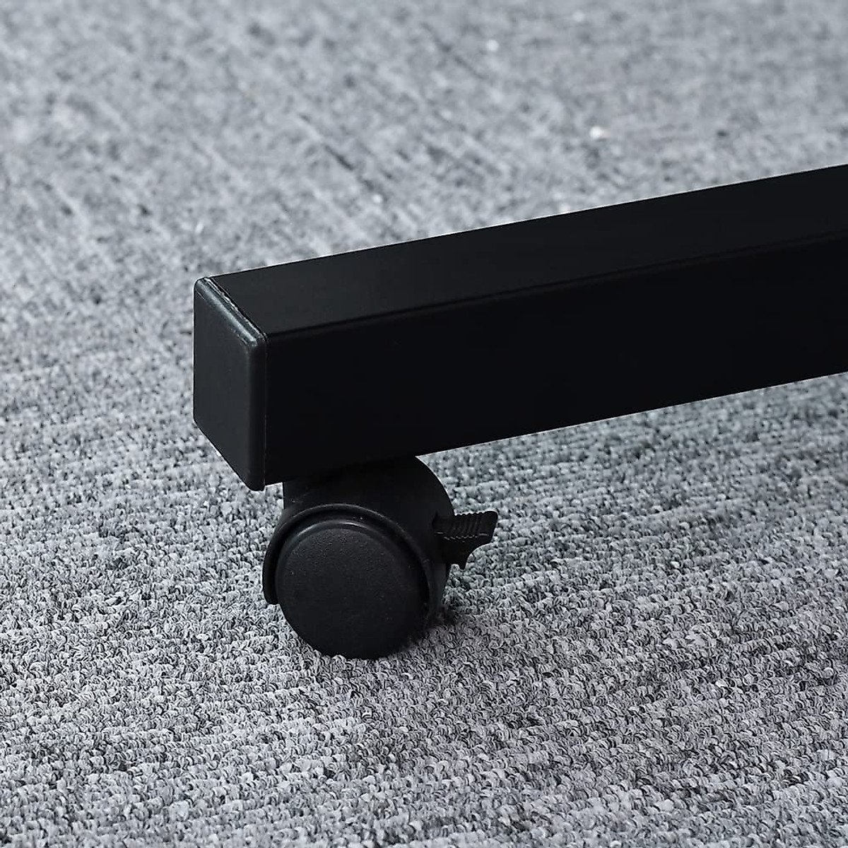 Emall Life Tray Table, Adjustable Sofa/Bed Side Table Portable Desk with Wheels Overbed Table Laptop Cart with Holder Slot (15.7 * 23.6, Black Willow)