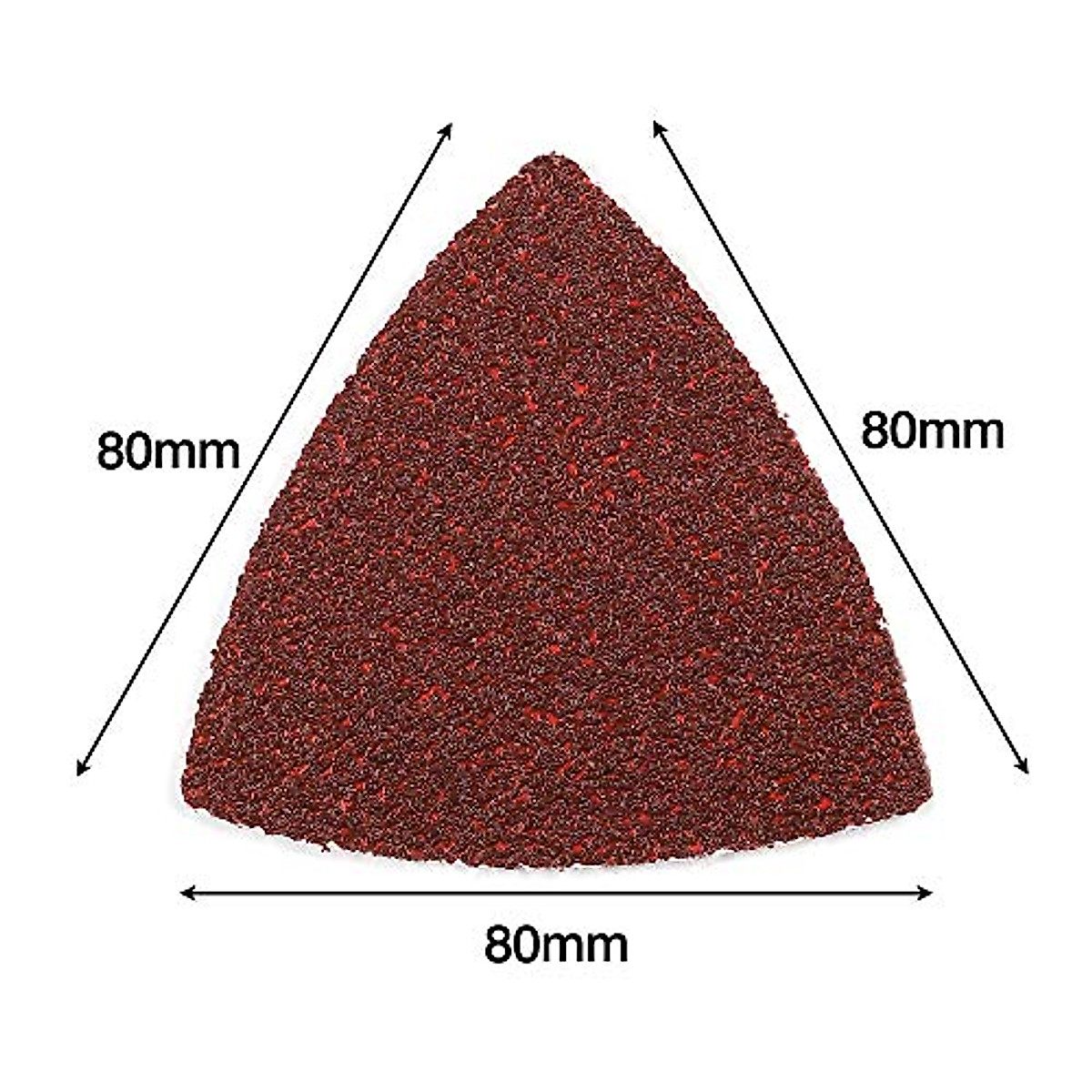 Coceca 100pcs Triangle Sanding Pads Sandpaper Hook and Loop Sanding Sheet for Wood Fit 3-1/8 Inches Oscillating Multi Tool, 40/60/80120/180/240 Grit