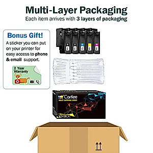 Cartlee Compatible Ink Cartridge Replacement for Xerox Workcentre 6027 Toner for Xerox 106r02759 Toner Cartridge Black Toner for Xerox Phaser 6020 6022 6025 6027 (2 Black, 1 Cyan, 1 Magenta, 1 Yellow)