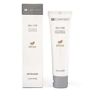 CariFree Gel 1100 (Citrus): Anti-Cavity Toothpaste | Nano Hydroxyapatite | Cavity Prevention | Freshens Breath and Moistens Mouth | Dentist Recommended for Oral Care (1-Pack)