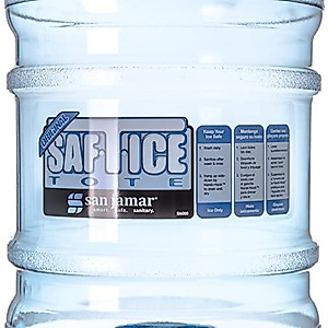 San Jamar SI6000 Saf-T-Ice Plastic Commercial Tote Bucket, 6 Gallon (Pack of 2)