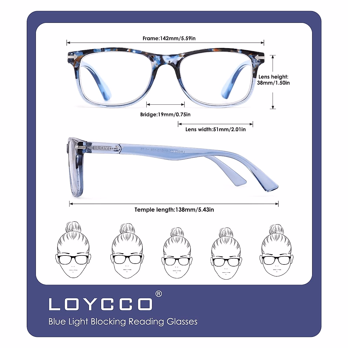 Loycco 4 Pack Computer Reading Glasses Real Blue Coating Lens Anti Blue Light Blocking Anti Eyestrain Flexible Lightweight Square Readers for Women Men With Leather Case