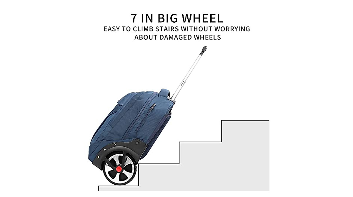 AOKING 20 Inch Rolling Backpack - Water Resistant Travel Bag