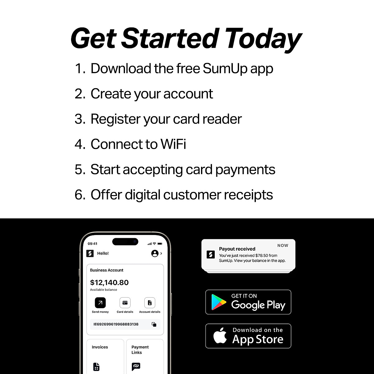 SumUp Solo Credit Card Payment Card Reader with Charging Station. Full Touch-Screen Interface with Free SIM Card and Mobile Data (SumUp Solo)