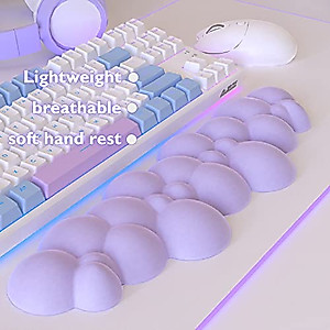 Gaming Keyboard Wrist Rest Pad,Memory Foam Palm Rest, Ergonomic Hand Rest,Wrist for Computer Keyboard,Laptop,Mac,Lightweight Easy Typing Pain Relief-Purple