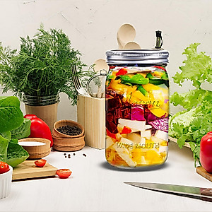 Galssmagic Mason Jars 32 oz,12 Pack Quart Wide Mouth Mason Jar With Airtight Lids,Glass Canning Jars for Fermenting, Pickling,Meal Prep,Overnight Oats & Centerpieces