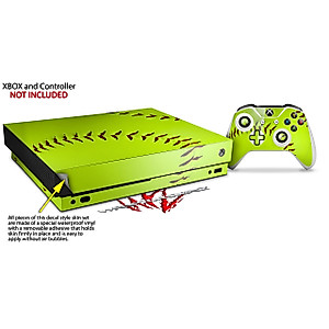 WraptorSkinz Decal Vinyl Skin Wrap Compatible with Xbox One X Console and Controller - Softball