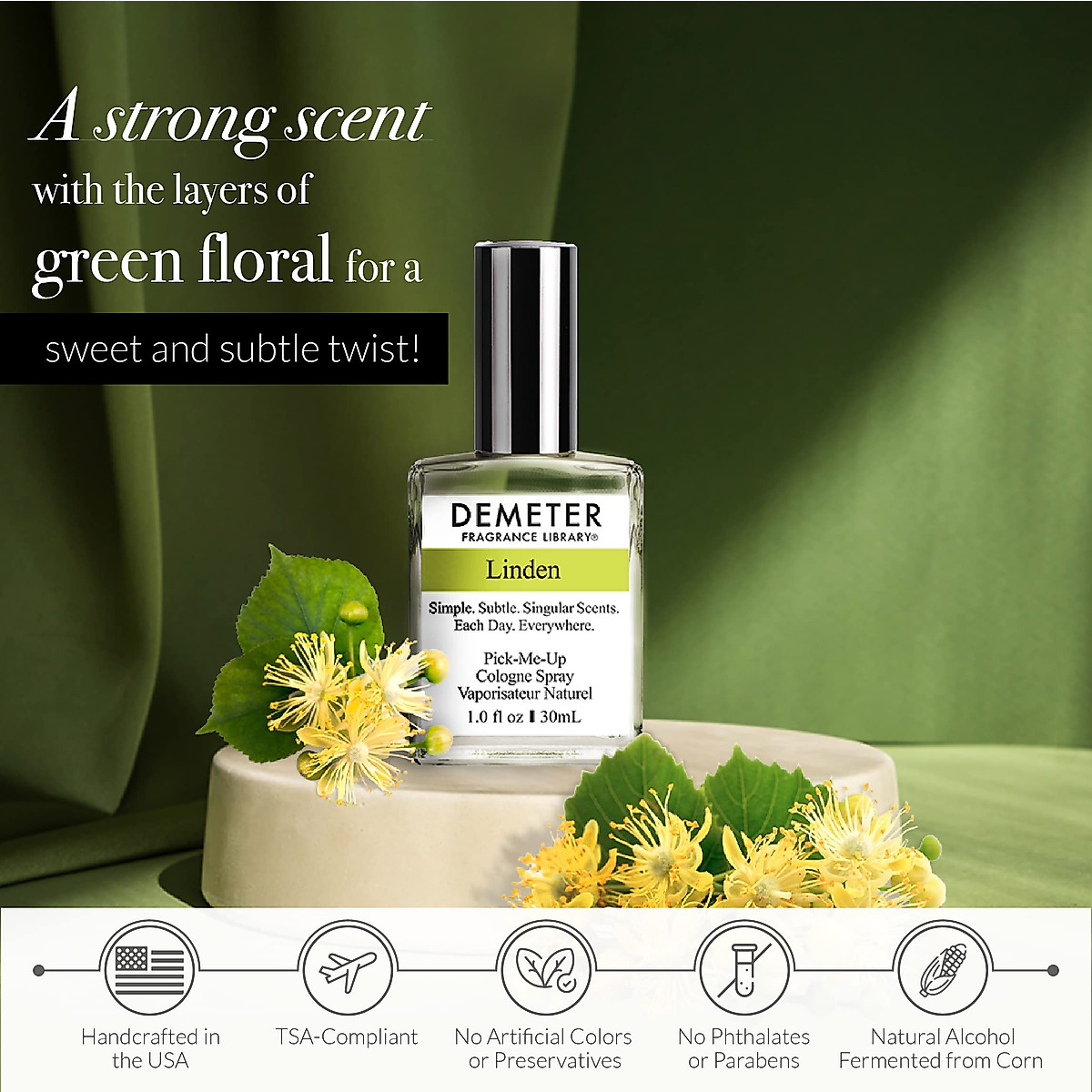 DEMETER Linden, 1 oz Cologne Spray, Perfume for Women