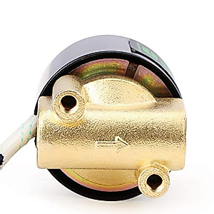 U.S. Solid 1/4inches Brass Electric Solenoid Valve 110VAC Normally Closed VITON